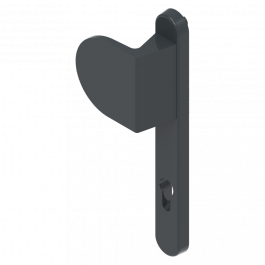 Fixed handle on back plate L-R outside RAL 7016 mat