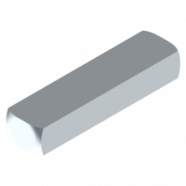 Square key short for tubular shaft 38 mm