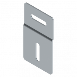 Track connection plate 60 x 103 x 2 mm