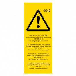 Danger label springs TS100