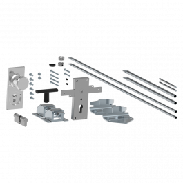 Cylinder lock with latch complete chrome